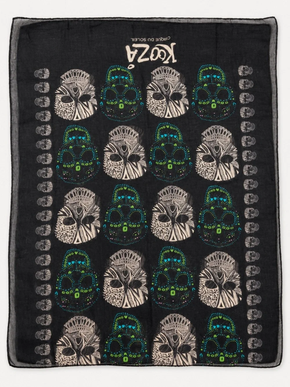Accessories | Kooza Cirque Du Soleil Black Skull Mask Lightweight Scarf ...